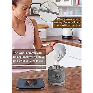 2Pack Premium Ceramic Wool for Portable Tabletop Firepit to Extend Burn Time - Ceramic Wool Wick Sponge Ceramic Fiber Insulation for Bioethanol Fireplaces (12" x 8")