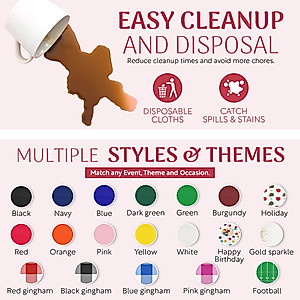 Grandipity Plastic Tablecloth Roll - 54" x100' Black Plastic Table Cloths for Parties Disposable with Cutter Box - Cut to Size Disposable Tablecloth Plastic Table Cover for Rectangle & Round