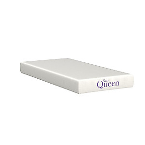 NapQueen 8 Inch Twin-XL Size Mattress, Bamboo Charcoal Memory Foam Mattress, Bed in a Box, White