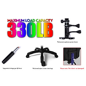 Gaming Chair with LED Lights and Speakers, Ergonomic Pro Video Game Chair with Massage and Footrest, for Adults, Teens, and Kids - Perfect for Gaming, Office, and Working. (Black)