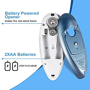 Electric Can Opener for Kitchen, Hands Free Can Opener with Smooth Edges Safe Battery Operated Operation, Automatic Can Opener for Kitchen Arthritis and Seniors,Best Kitchen Gadget for Almost Size Can