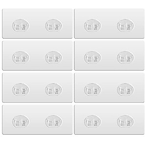 8 Pack Shower Caddy Adhesive for Replacement, Strong Transparent Adhesive for Shower Caddy Sticky Pads, No Drilling for Corner Shelf Basket, Bathroom Storage Shelves, Kitchen Racks and Soap Holder