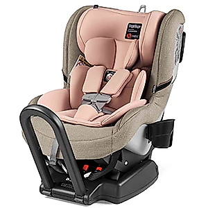 Peg Perego Primo Viaggio Convertible Kinetic - Reversible Car Seat - Rear Facing for Children 5 to 45 lbs and Forward Facing for Children 22 to 65 lbs - Made in Italy - Mon Amour (Beige & Pink)