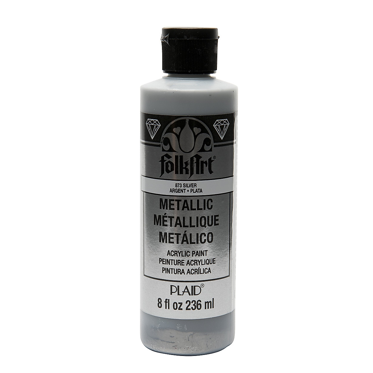 FolkArt 8 oz Acrylic Paint, Silver Metallic