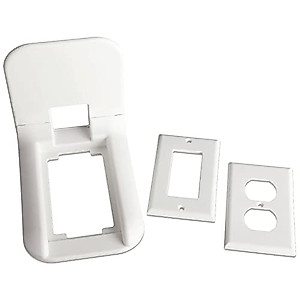 Outlet Shelf, Alexa Shelf – Wall Outlet Shelf Space Saving Charging Station - Wall Outlet Organizer - Easy to Install Plug Shelf - Can Hold Device Up to 10lbs