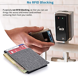 Dockem The Latcher Minimalist Wallet & Card Case Companion (Synthetic Canvas Leather)