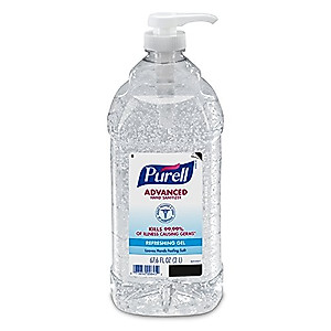 Purell Advanced Hand Sanitizer Refreshing Gel, Clean Scent, 2-Liter Pump Bottle (Pack of 1). 9625-04