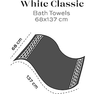 Luxury White Bath Towels Extra Large | 100% Soft Cotton 700 GSM Thick 2Ply Absorbent Quick Dry Hotel Bathroom Towel | 27x54 Inch | White | Set of 4