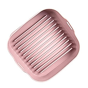 OSALADI Fryer Pad Air Fryer Cake Pan Air Fryer Silicone Pad Airfryer Parchment Paper Oven Baking Pan Air Fryer Toaster Oven Non Stick Oven Dish Air Fryer Grill Pan Silicone Steamer Pan