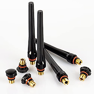 Alffun 68pcs TIG Torch Consumables Accessories KIT for TIG Welding Torch PTA DB SR WP 17 18 26 Back Cap/Collet Body/Alumina Nozzle