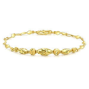 CHOW SANG SANG 999.9 24K Solid Gold Price-by-Weight 3.36g Gold Simple Modern Twisted Link Bracelet for Women 64726B | 6.6", (17 CM)