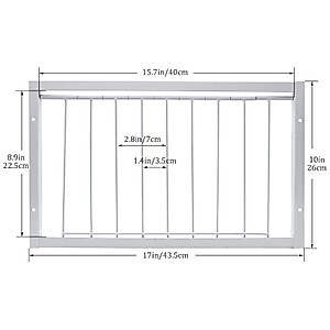 Junniu 15.7in/40cm Pigeon Cage Door One Way Entrance Door Bird T-Trap Birdcage Iron Wire Trap Door for Racing Pigeon Bird Cage Breeding Supply, 15.7in (40cm)