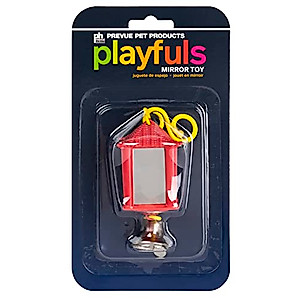 Prevue Hendryx Sound & Movement Birdie Basics Lantern Mirror Bird Toy 60420