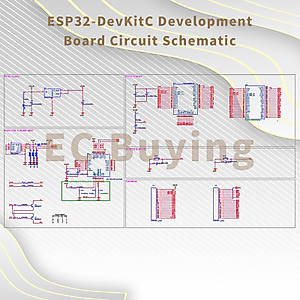 EC Buying ESP32-DevKitC Development Board ESP32 Development Board Equipped with WROOM-32U Module Integrated WIFI Bluetooth Module Microprocessor Interface SPI I2C I2S Suitable for Arduino WiFi (3PCS)