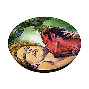 Flying Bat Red Devil Satan Vampire Girl Sexy Blonde Pinup PopSockets Swappable PopGrip