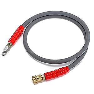 M MINGLE Pressure Washer Jumper Hose, 5 FT Whip Hose for Power Washer, Hose Reel Connector Hose for Pressure Washing with 3/8 Inch Quick Connect