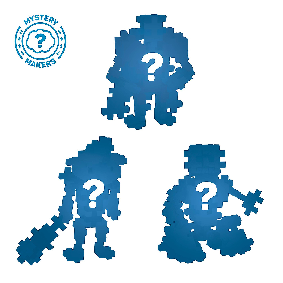 PLUS PLUS – Set of 3 Mystery Makers – Series 1, Bundle 1 – Construction Building STEM | STEAM Toy, Interlocking Mini Puzzle Blocks for Kids