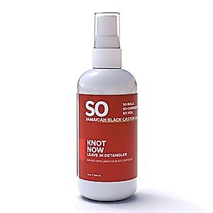 SO Jamaican Black Castor Oil Knot Now Leave in Detangler, Smooth Conditioning & Detangling Spray, Paraben Free Conditioner, 8 Fl Oz