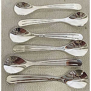 Lot of 6 Silver Plated Salt Cellar Spoons