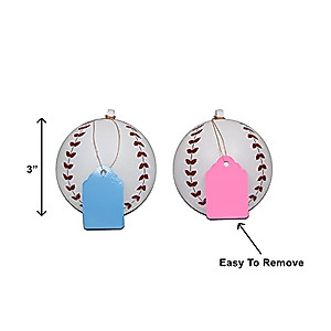 Valaw Title Gender Reveal Baseball Set (2 Pack) with Pink & Blue Powder - Comes with Balloons
