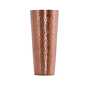 De Kulture Handmade Pure Solid Copper Large Glass Cup Tumbler Drinkware for Milk Water Medicinal Liquid Ice Coffee Ice Tea Cocktail Beer Sake Whiskey Vodka Rum Tequila, 3x 7 (DH) Inches, 600 ml
