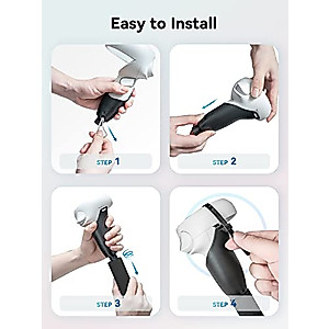 CNBEYOUNG Metal Controller Extension Grips for Quest 2 Quest Rift S, VR Golf Club Handle Accessory for Golf+ Golf 5 eClub Walkabout Mini Golf Home Plate Baseball First Person Tennis RacketNx