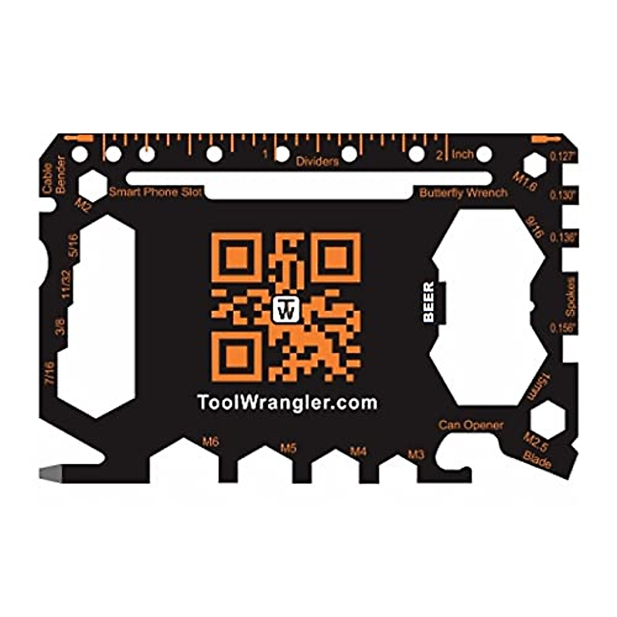 Tool Wrangler 46-in-1 EDC Credit Card Multitool - Gadget For The Wallet Or Pocket – STAINLESS STEEL - Outdoor Survival PSK - Patented Design - Multi-Function Tool For Quick Fixes - Black Edition