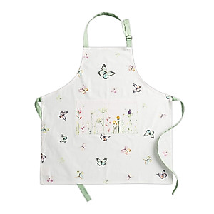 Maison d' Hermine Botanical Fresh Bundle Set 100% Cotton Apron (27.50" by 31.50") Set of 3 Kitchen Towels (20" by 27.5") and Oven Mitt (7.5" by 13")/Pot Holder (8" by 8")