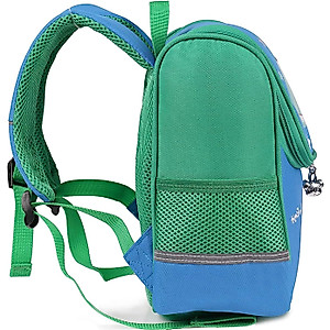 DNSHAN Toddler Backpacks for Boys, 11 Inch Ultra-light Preschool Bookbag for Little Kids, 1-4 Years Old, Dinosaur