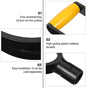 Cabilock Metal Serving Spoons D Grip Shovel Handle Grip Plastic for Snow Shovel Digging Raking Tool Grip Pike Pole 32mm Inner Diameter Garden Accessories Metal Forks