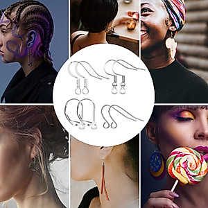 Stainless Steel Earring Hooks - 420 pcs Hypoallergenic Earring Making findings Parts Jewelry DIY Supplies Kits, with Earring Backs stoppers & Jump Ring