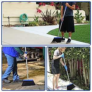Outdoor Broom for Floor Cleaning, Lalafancy 48" Heavy-Duty Commercial Broom for Sweeping Concrete Patio Courtyard Garage Decks Sidewalks Home Kitchen Backyard