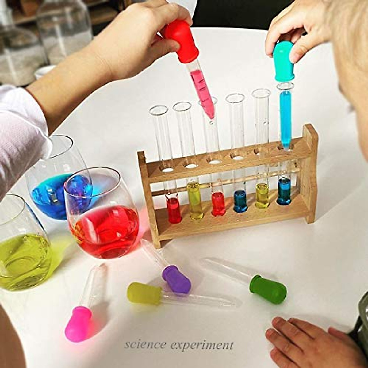 CHIUTUUY 11 Pcs Eye Droppers for Kids - 5ml Silicone Plastic Pipettes Liquid Transfer Dropper for Crafts Science Water Play Candy Gummy Molds