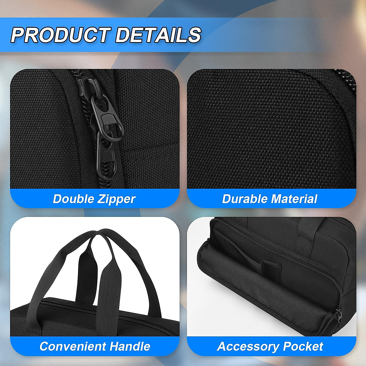 Homakover Carrying Case Compatible for BLACK+DECKER LDX120C/ LD120VA MAX Cordless Drill/Driver, Travel Case for Cordless Drill/Driver Bits and Accessories, Fit for Most Standard Drills, Black