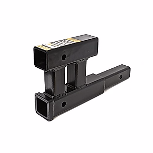 MaxxHaul 70070 Trailer Hitch - Dual Tow Hitch Extension Reciever - 4000 lbs. GTW Capacity , Black , Size: 2 inch