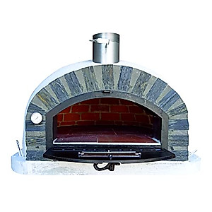 Pizzaioli Stone Arch Traditional Brick Pizza Oven. Premium Triple Insulated for Delicious Outdoor Grilled Steaks, Fish, Veggies, Bread. Cooks Pizzas in 90 Seconds
