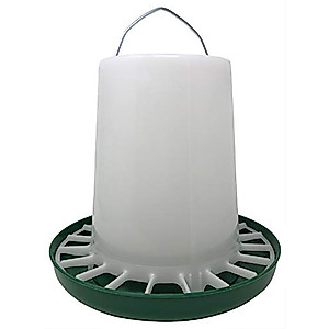 Harris Farms Free Range Hanging Poultry Feeder | Twist Lock Base | 10 Pound,White