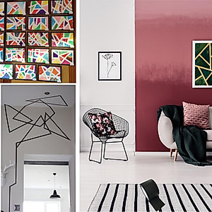 szwilnis Masking Tape 2 Inch Wide, Black Painters Tape, Multi - Use Tape for Home Wall Painting, Building, School Stationery, Labeling, Edge Finishing, 2 Inches x 55 Yards