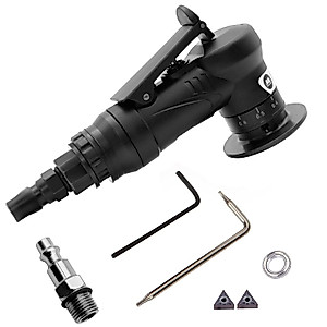 Mini Pneumatic Chamfering Machine,Chamfering Tool for Metal,28000rpm C0-C1 Handheld 45 Degree Arc Air Beveling Machine with 1/4 Inch Air Inlet for Trimming,Chamfer Deburring (Black)