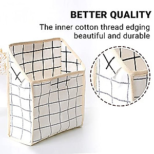 DRON TOOON 3Pack Wall Hanging Storage Organizer Bag, Big Pocket Fabric Basket Box for Home Kitchen Closet Bathroom