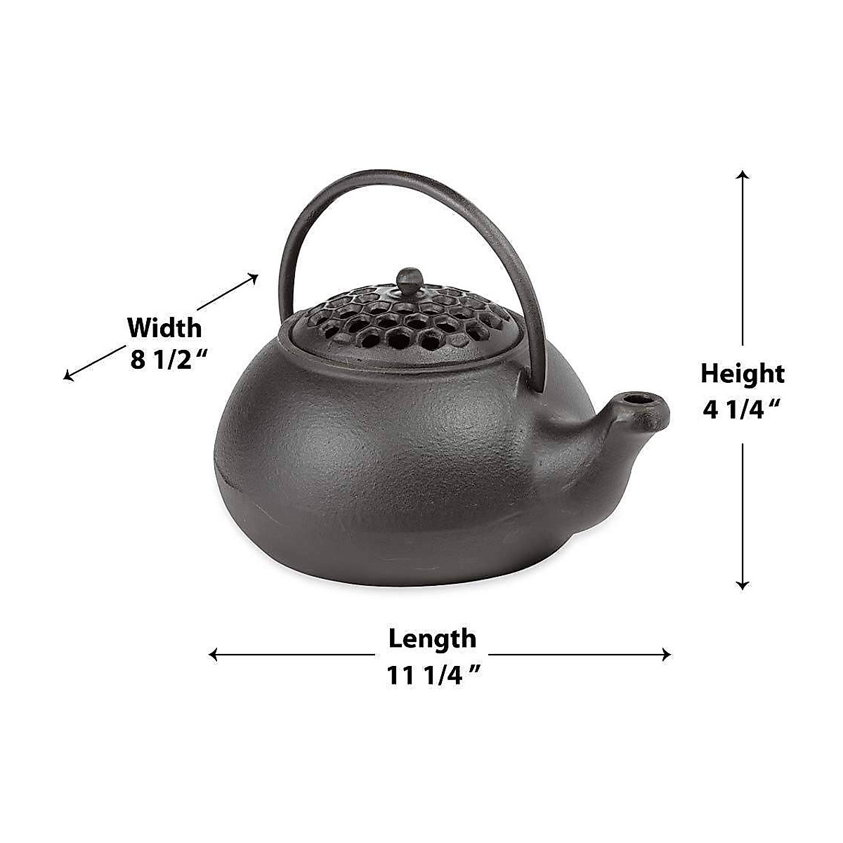 Honeycomb Top Wood Stove Steamer| Solid Cast Iron| Matte Black Finish| Rust Resistant| Decorative Functional Alternative to Electric Humidifiers| 3 QT Capacity| 11.25" L x 8.5" W x 4.25" H