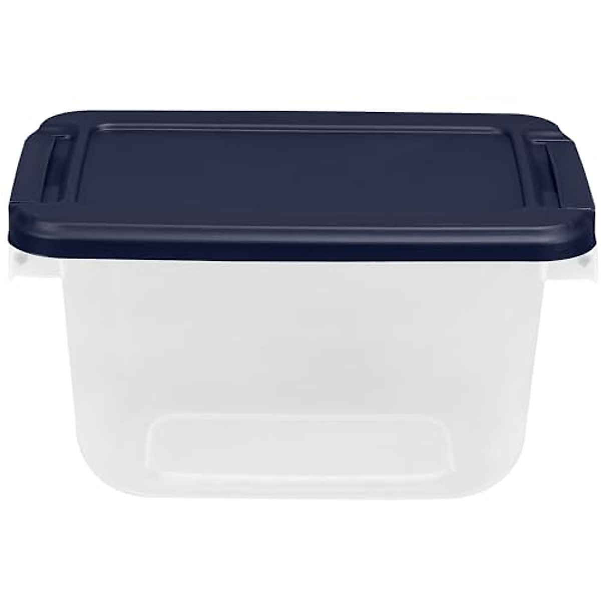 Home Logic 6.5 Qt. Latch Lid Storage Tote, Clear/White, 8/Pack (HLCOM7249010759)