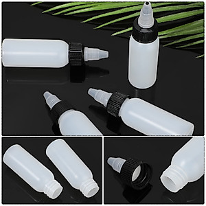 Epakh 80 Pieces Plastic Squeeze Bottle with Twist Top Cap Dispensing Bottles Small Round LDPE Bottle 1 Oz/ 30 ml Squeeze Condiment Bottles for Crafts, Household, Kitchen, Lab Dispensing