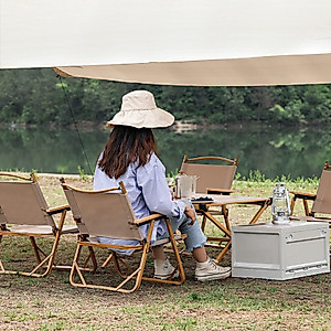 Mrzneaoch Small Folding Chair, Camping Chairs Folding Chair Camping Outdoor Foldable Chair Lightweight Camp Chair Outdoor Lawn Chair - Steel Frame Support 550 Lbs