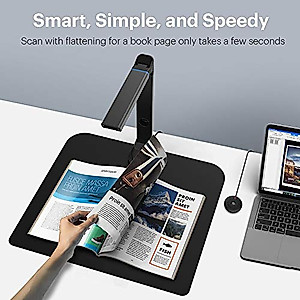 VIISAN VK16 Book & Document Scanner, 16MP HD Camera, Capture Size A3, Auto-Flatten & Multi-Language OCR Technology, Foldable & Portable, Compatible with Windows & macOS