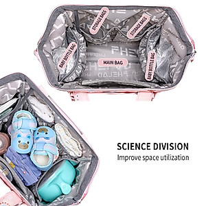 Lmbabter Baby Diaper Bag Backpack Waterproof Convertible Multi-Function Mini Smart Diaper Tote Bag with Dry&Wet Separation Bag for Outdoor (Blue)