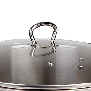 Camerons 20 Quart Stock Pot with Lid- Tri-ply 18/10 Professional Grade Induction Ready Stainless Steel Lid & Stay Cool Handles- Stick Resistant Interior- Great for Cooking Christmas Dinner & Xmas Gift