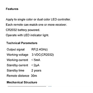 LAZIRO R1 2.4G RF Remote;Match Wireless Receiver Traic Dimmer Touch Panel Led Single Strip Lamp Lights Dimmer Compatible with Skydance