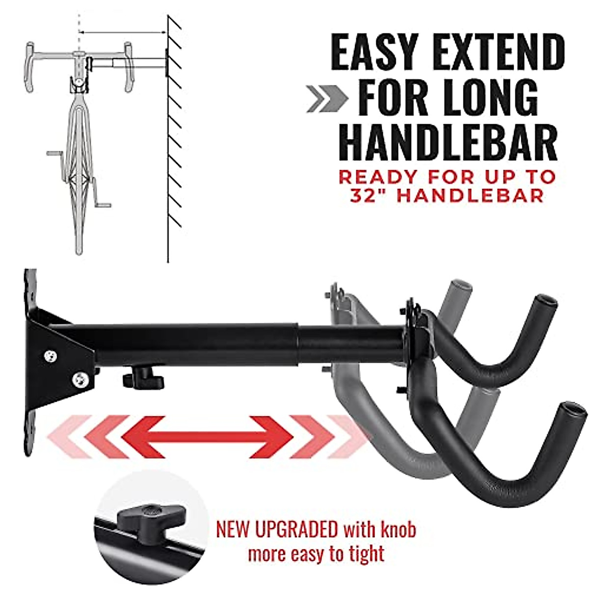 DADA NANA Bike Rack for Garage Storage Bike Hangers for Garage Racks Hanger Wall Bike Rack Wall Mount Bicycle Storage (1 PACK)