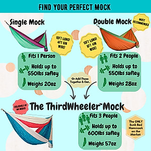 Mr. Mocks Camping Hammocks | Single Double and Bunk Bed Backpacking Hammock | Featherlite Outdoorsman Survival | hammok hamick hamock | (Wild Turkey, Single)